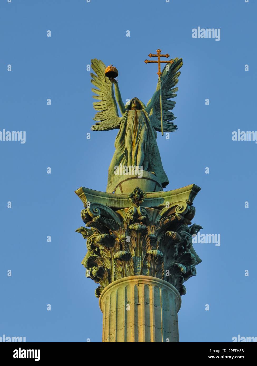Archangel Gabriel, Millennium Monument, Heroes' Square, Budapest ...