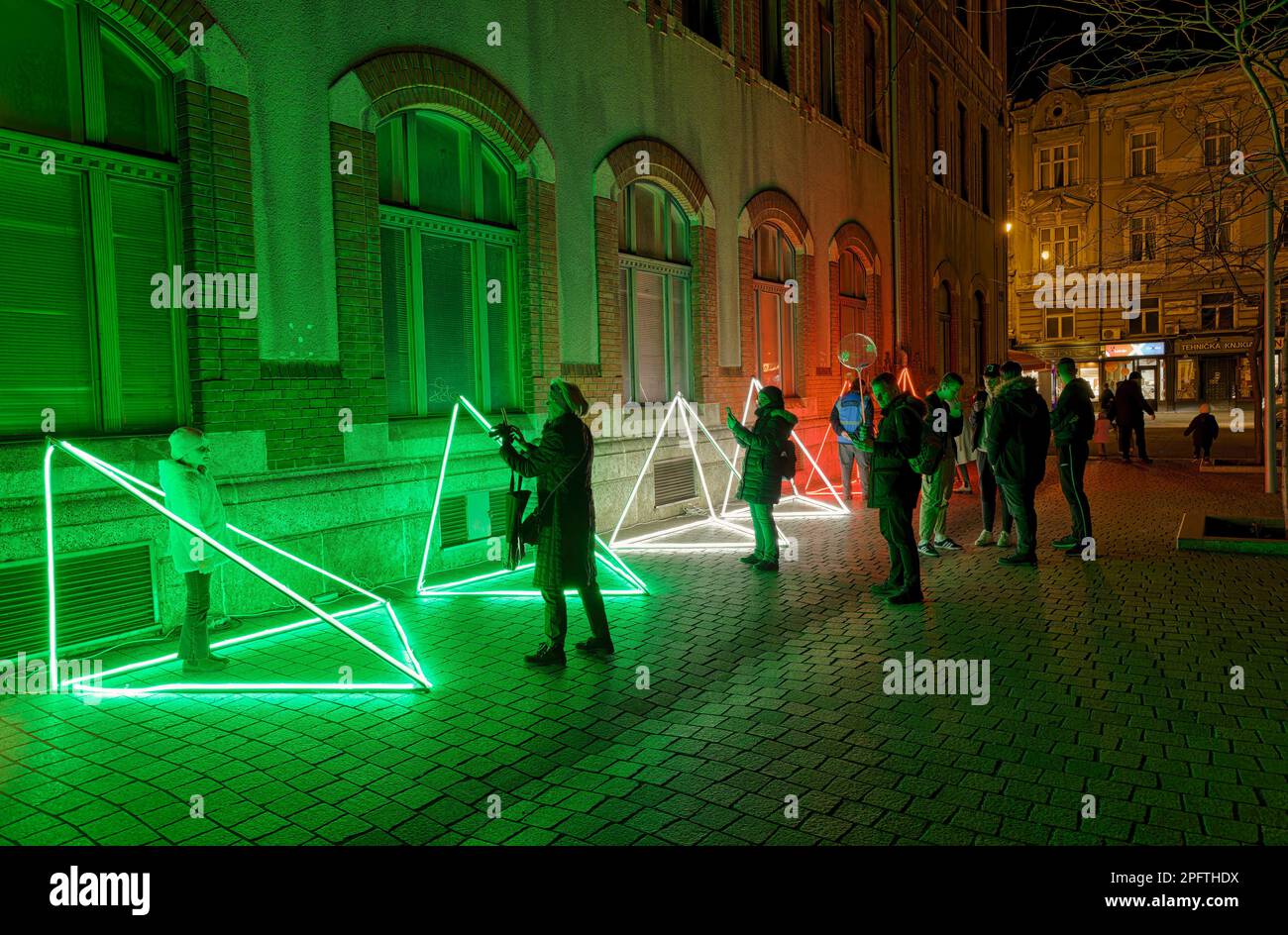 Festival of lights in Zagreb Croatia Stock Photo - Alamy