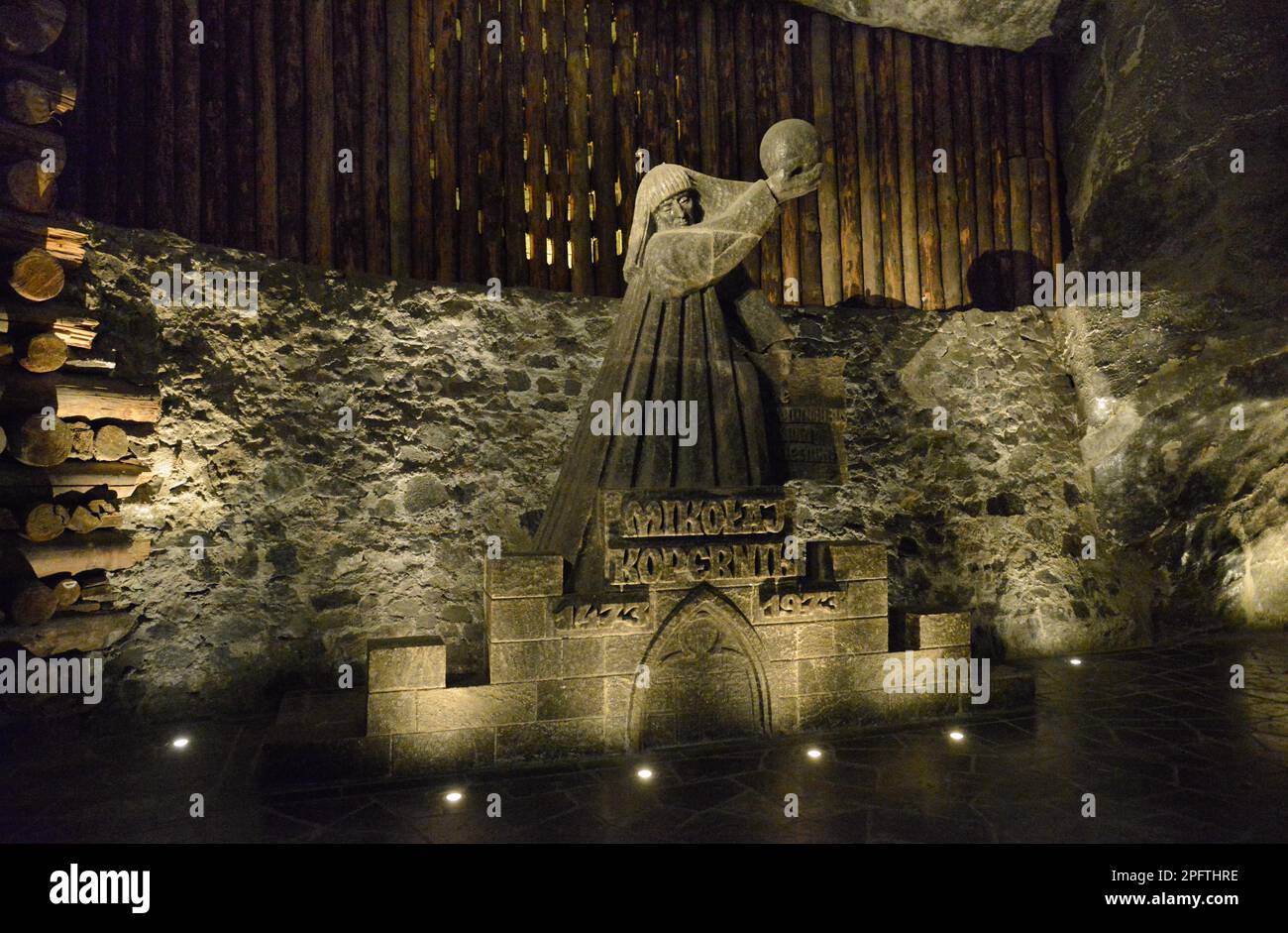 Salt figure, Nicolaus Copernicus, salt mine, Wieliczka, Poland Stock ...