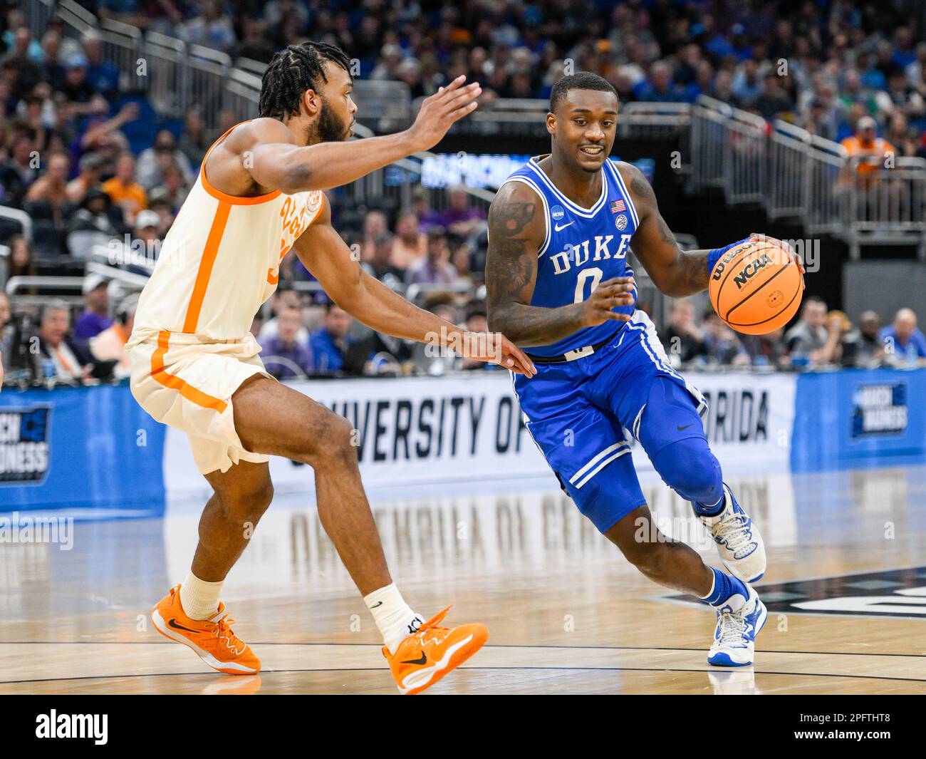 March 18, 2023: Tennessee guard Josiah-Jordan James (30) defends Duke ...