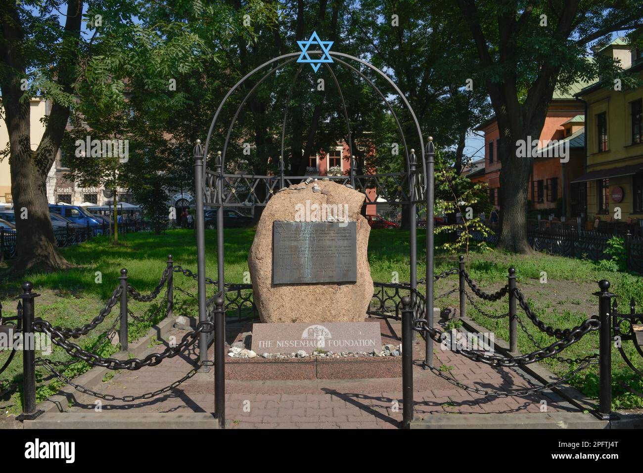 Memorial Stone, Holocaust, Szeroka, Jewish Quarter, Kazimierz, Krakow ...