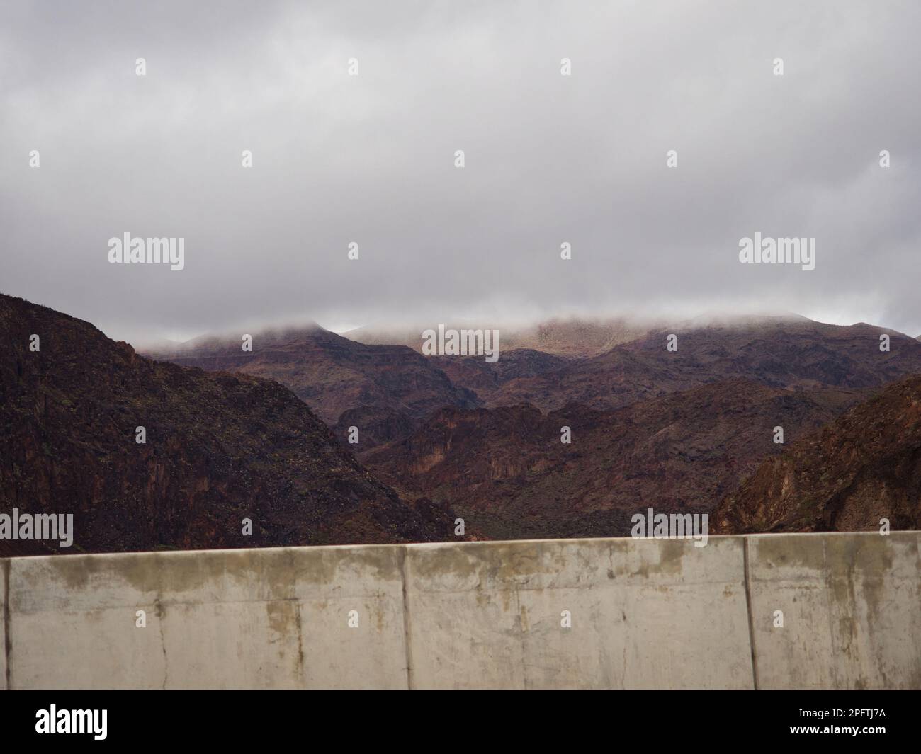 The other side of the Hoover Dam bridge on the US Highway 93 bypass ...