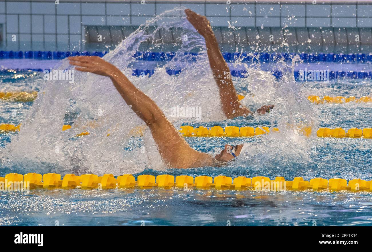 Saint Germain En Laye, France. 18th Mar, 2023. Men Backstroke during ...