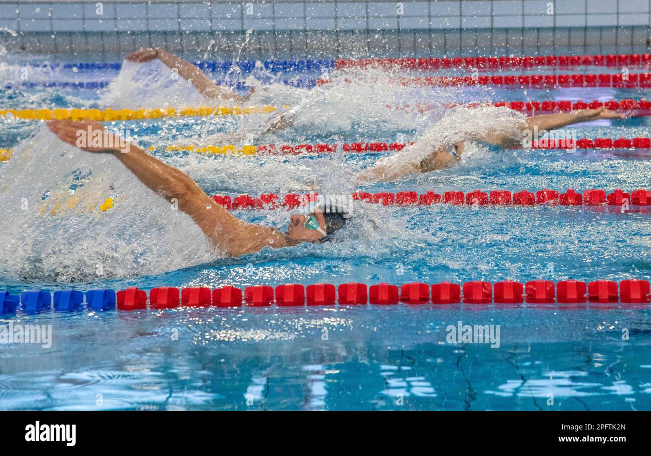 Saint Germain En Laye, France. 18th Mar, 2023. Men Backstroke during ...