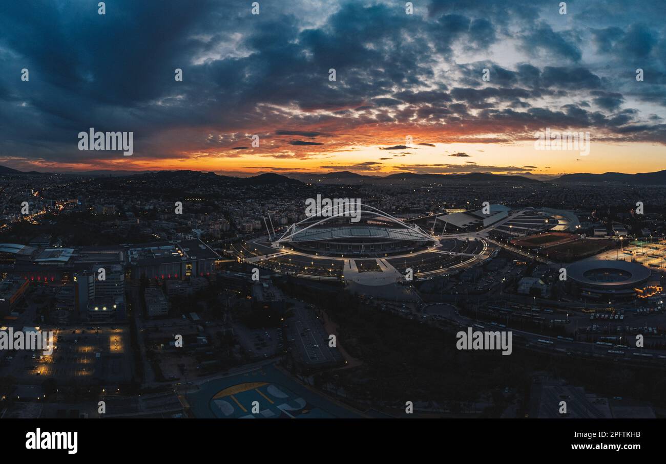 Oaka sunset athens greece Stock Photo - Alamy