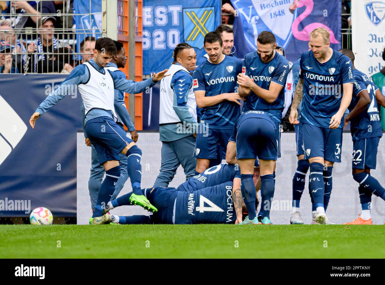 Germany. 18th Mar, 2023. jubilation Erhan MASOVIC (BO) after his goal ...
