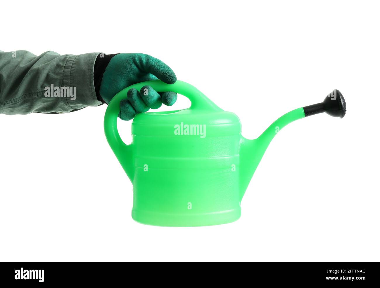 Gardener man holding watering Cut Out Stock Images & Pictures - Alamy