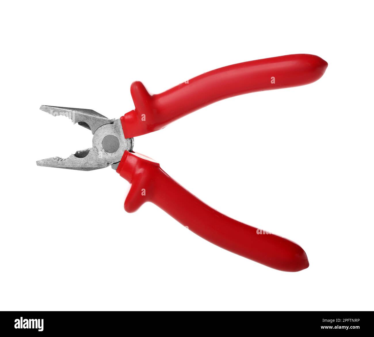 Red pliers isolated on white background Stock Photo - Alamy