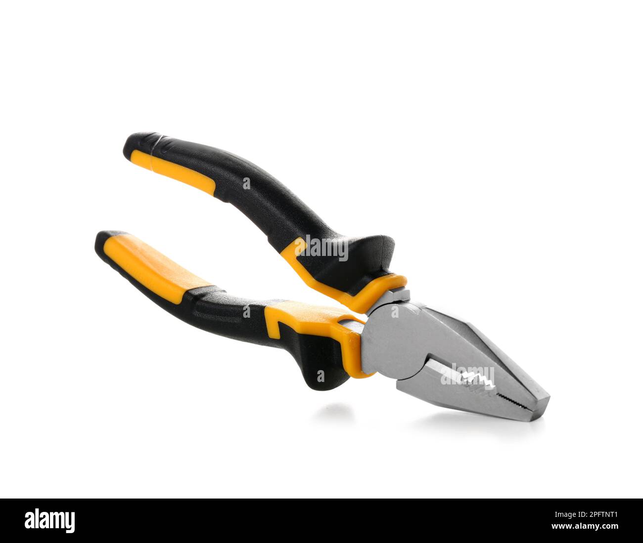 Orange pliers isolated on white background Stock Photo - Alamy