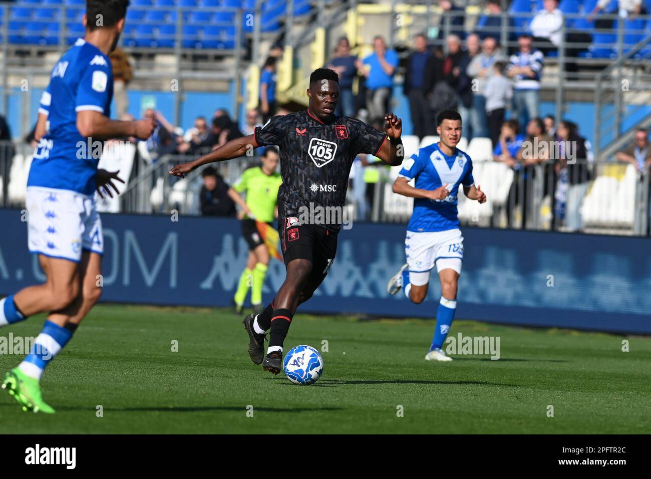 Mario Rigamonti stadium, Brescia, Italy, March 18, 2023, caleb ekuban ...