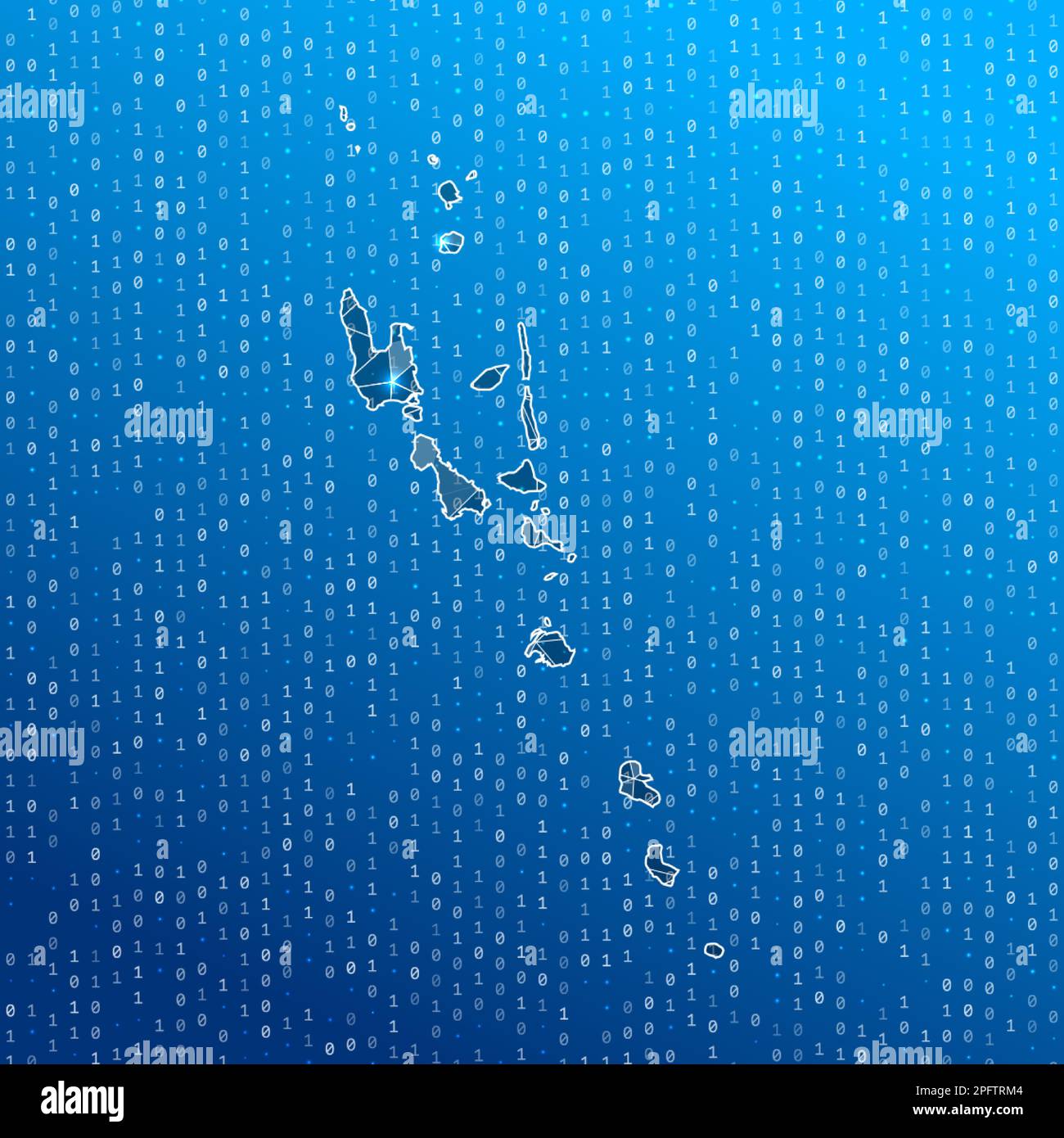 Network map of Vanuatu. Country digital connections map. Technology ...
