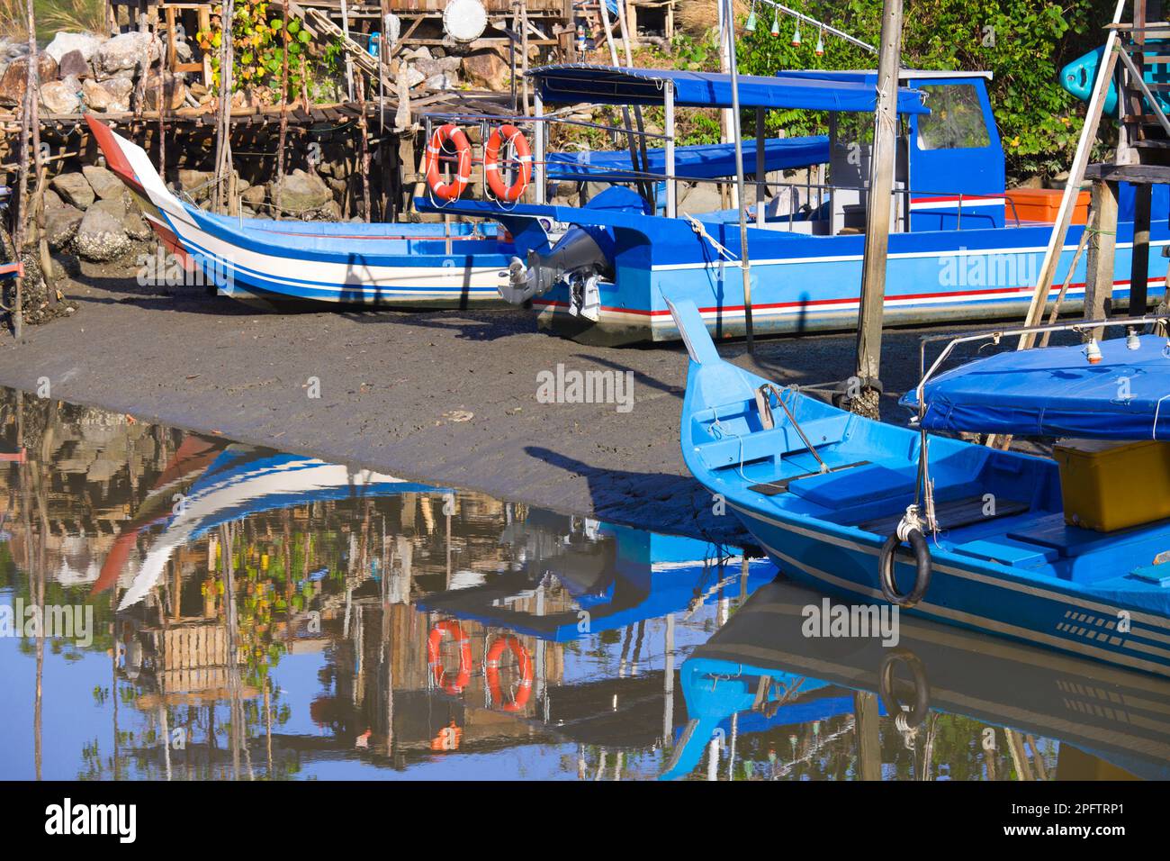 Malaysia, Langkawi, fishing village, fishing boats Stock Photo - Alamy