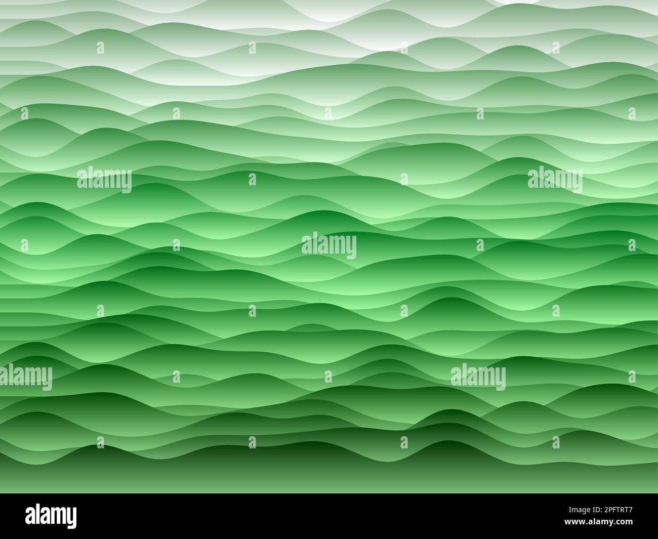 Abstract curves background. Smooth curves with gradients in green ...