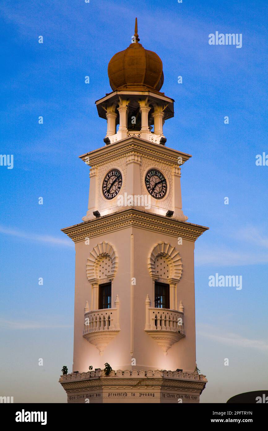 Malaysia, Penang, Georgetown, Clock Tower Stock Photo - Alamy