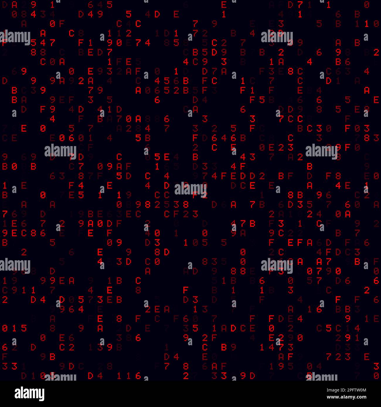 Technology Background. Red sparse hexadecimal background. Medium sized seamless pattern. Modern ...