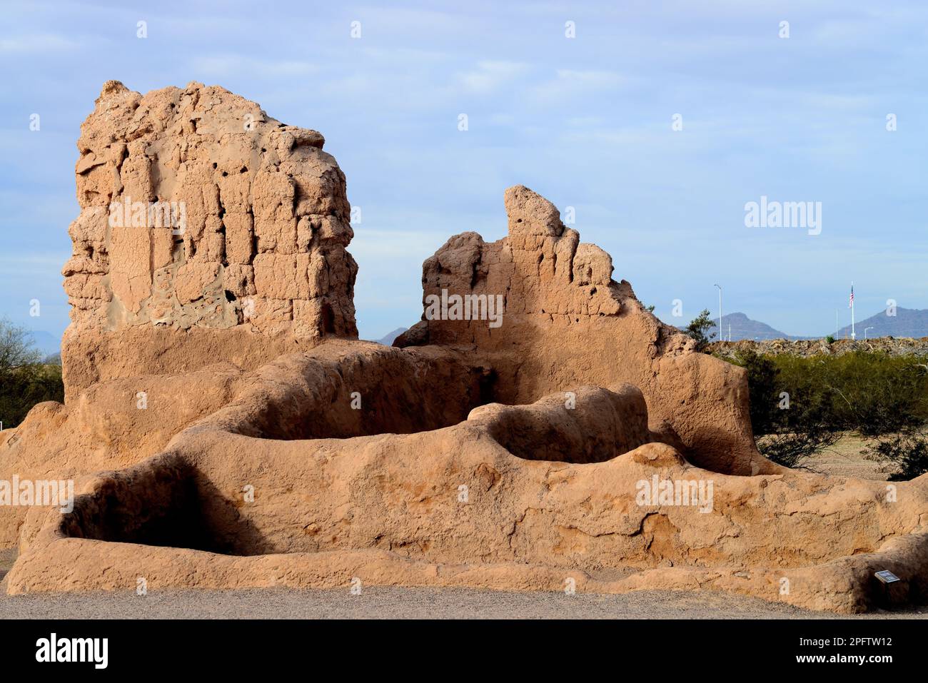 Casa Grande Ruins National Monument of the Pre-columbian Hohokam native ...