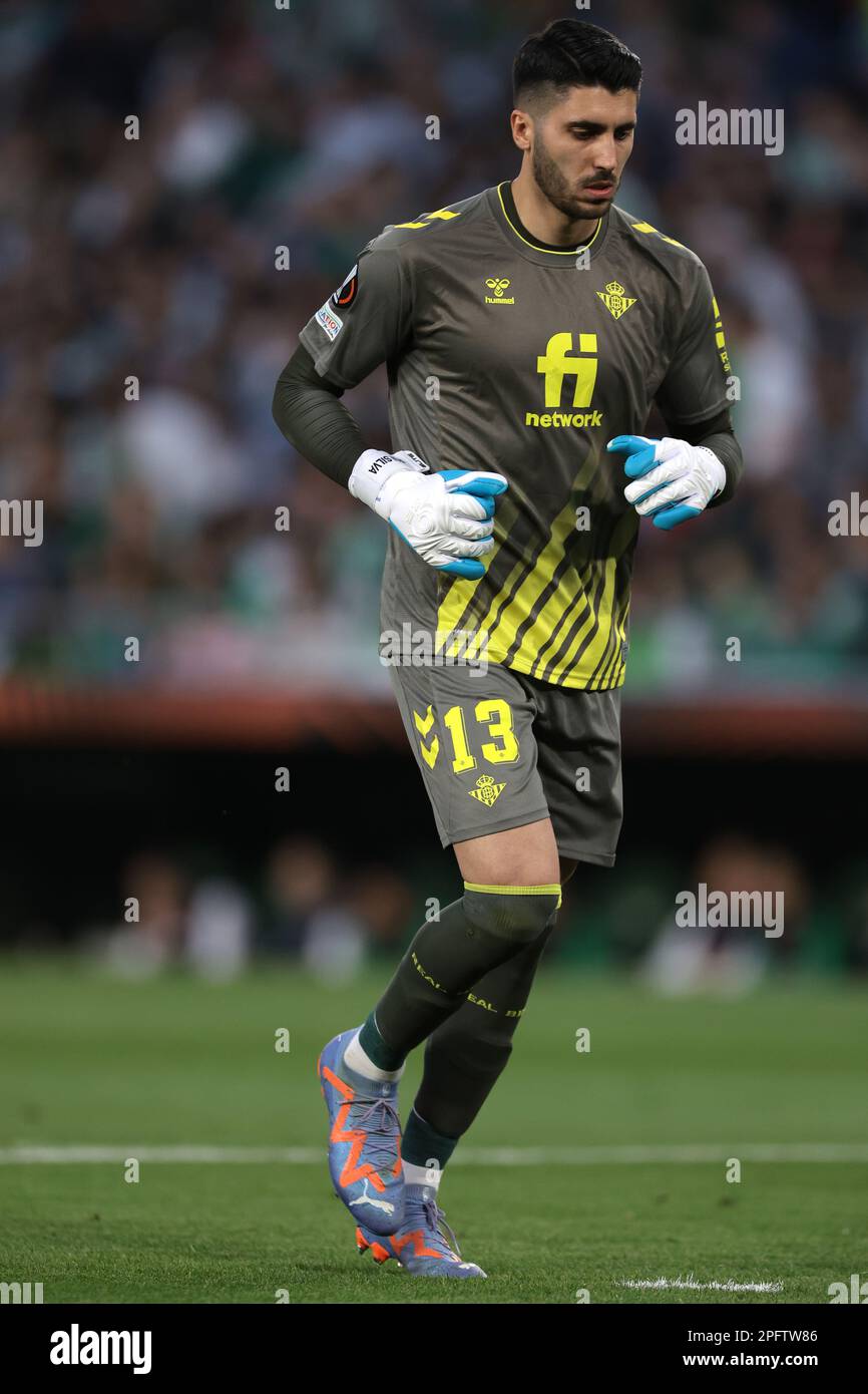 Seville, Spain. 16th Mar, 2023. Rui Silva of Real Betis reacts during ...