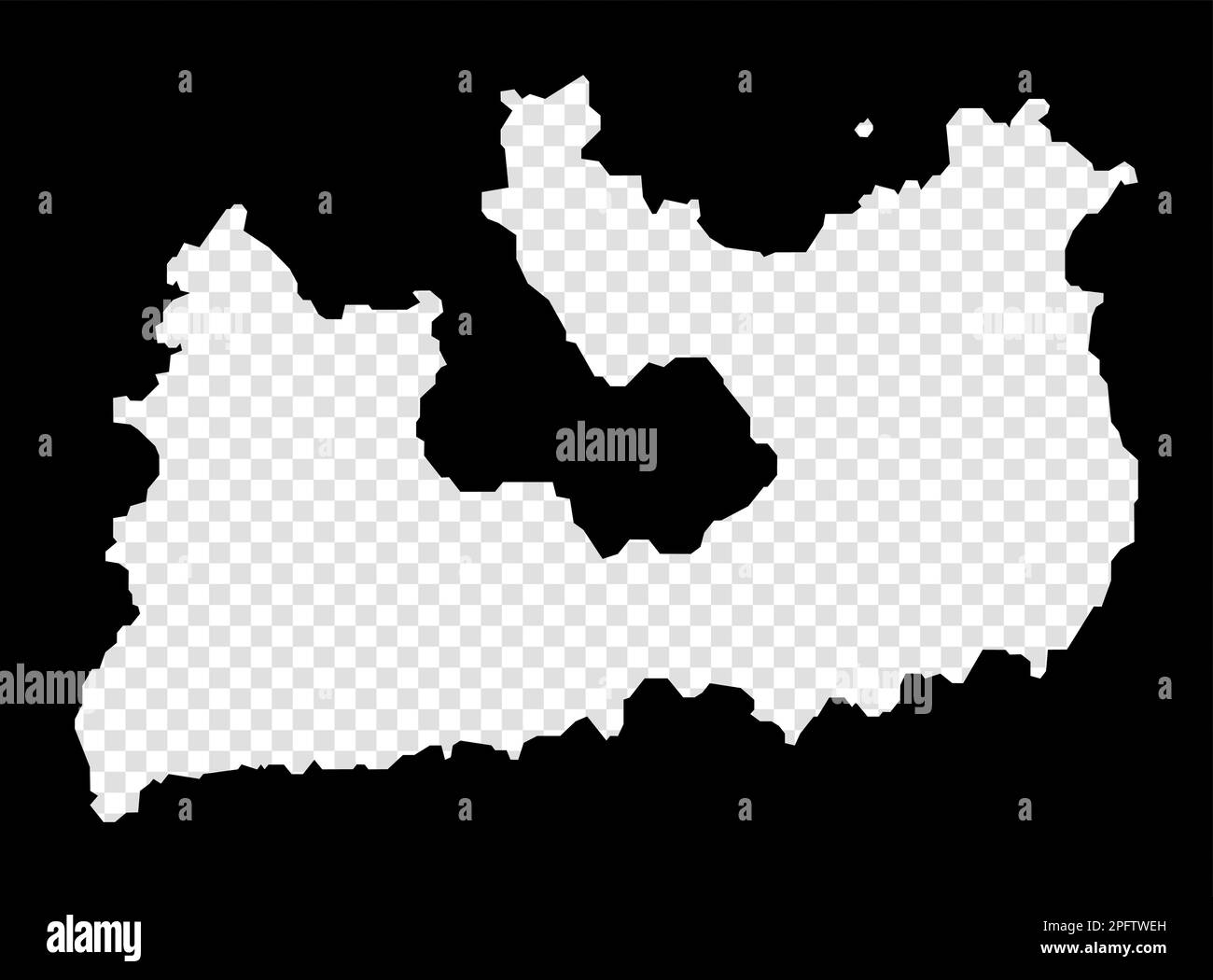 Stencil map of Milos. Simple and minimal transparent map of Milos ...