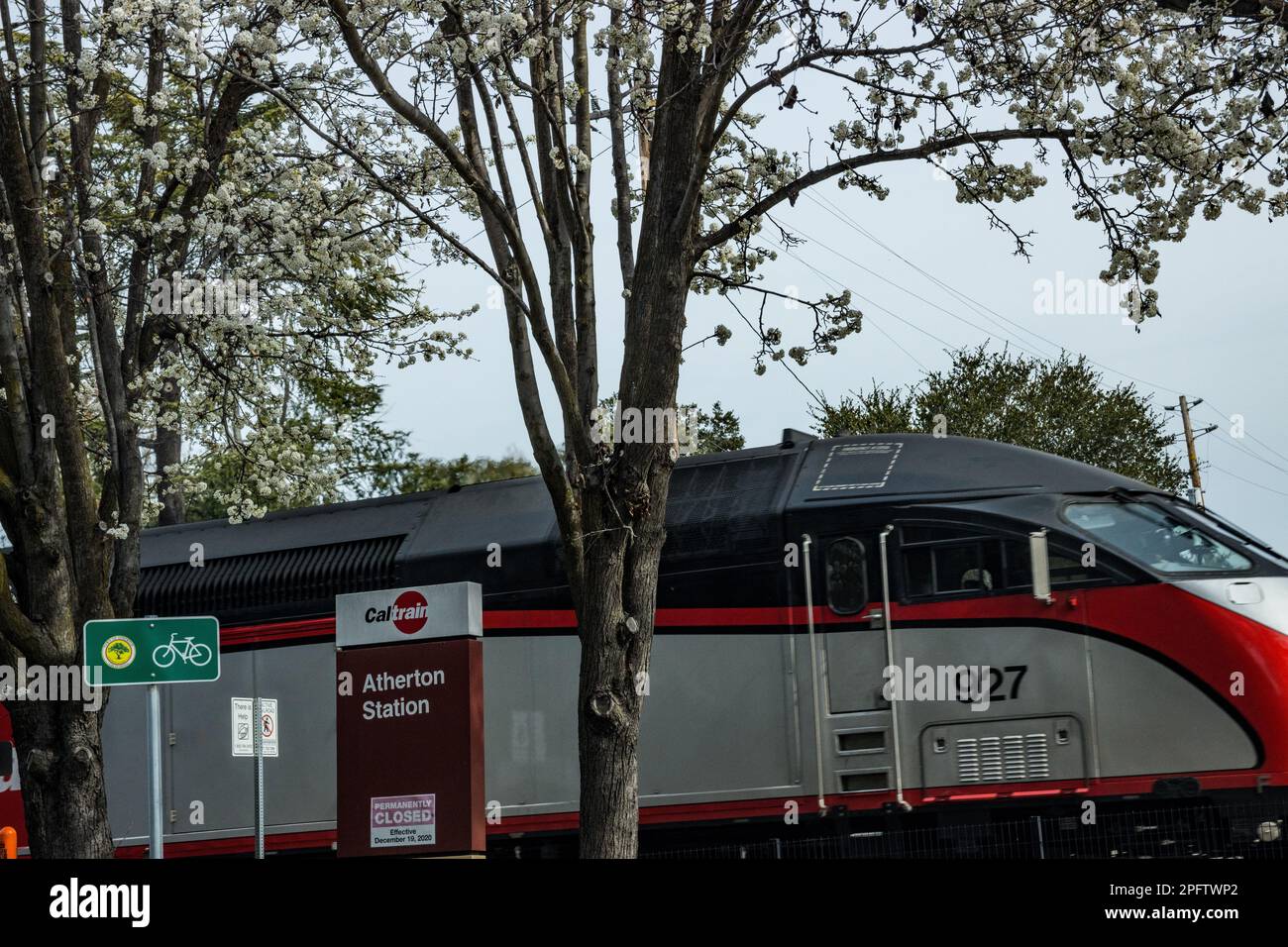 The Caltrain Station In Atherton California which closed in 2020 Stock ...