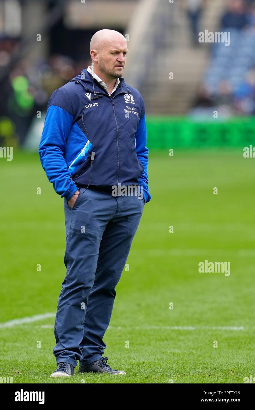 Edinburgh, UK. 18th Mar, 2023. Scotland head coach, Gregor Townsend ...