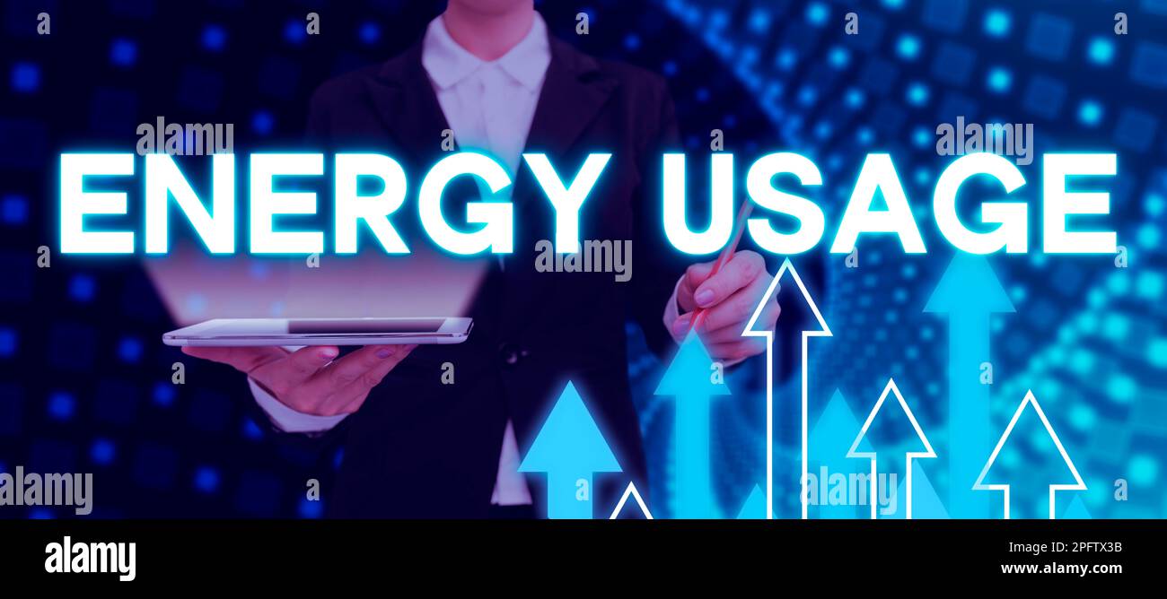Conceptual display Energy Usage. Word Written on Amount of energy ...