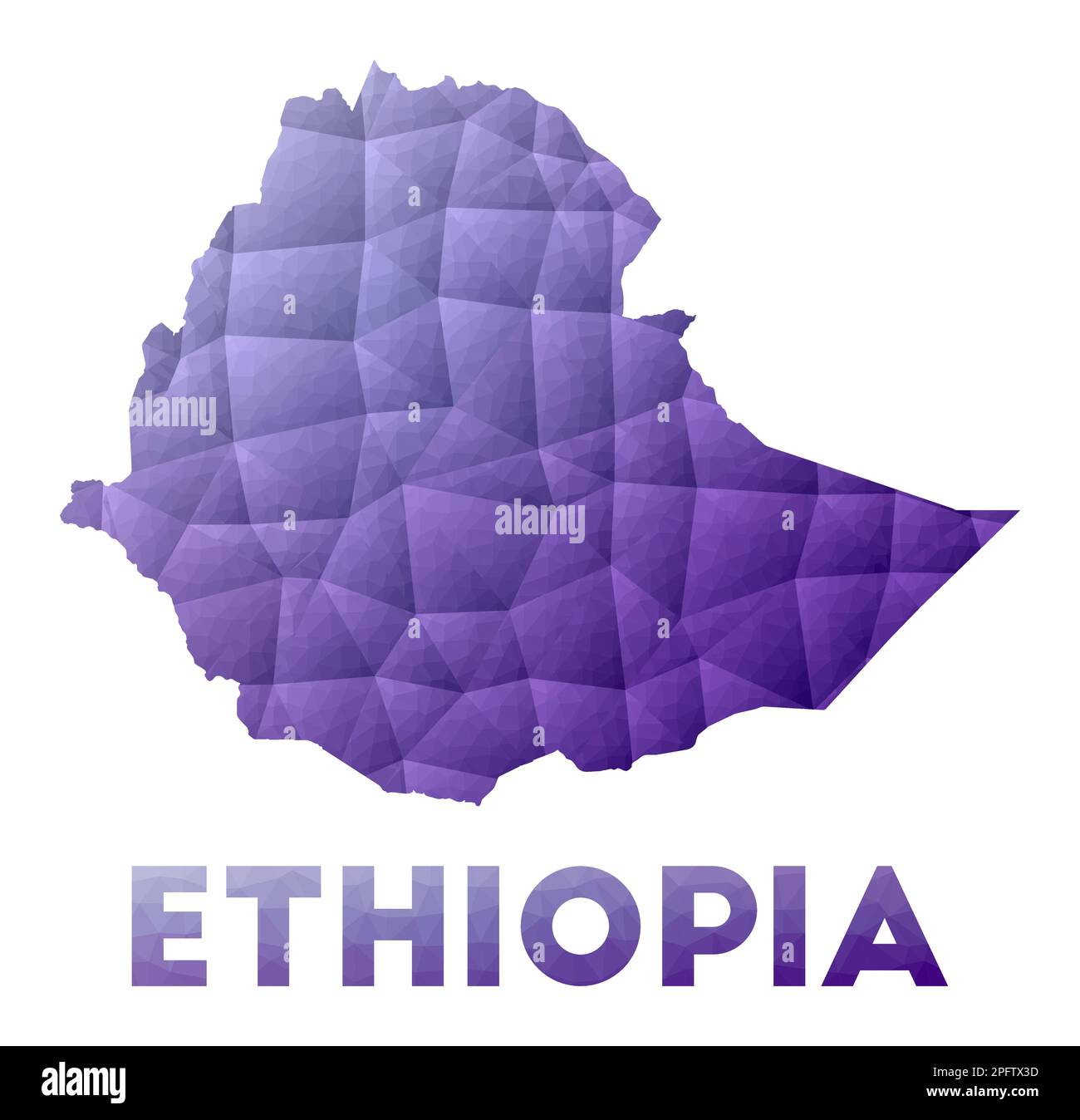 Ethiopia polygonal map hi-res stock photography and images - Alamy