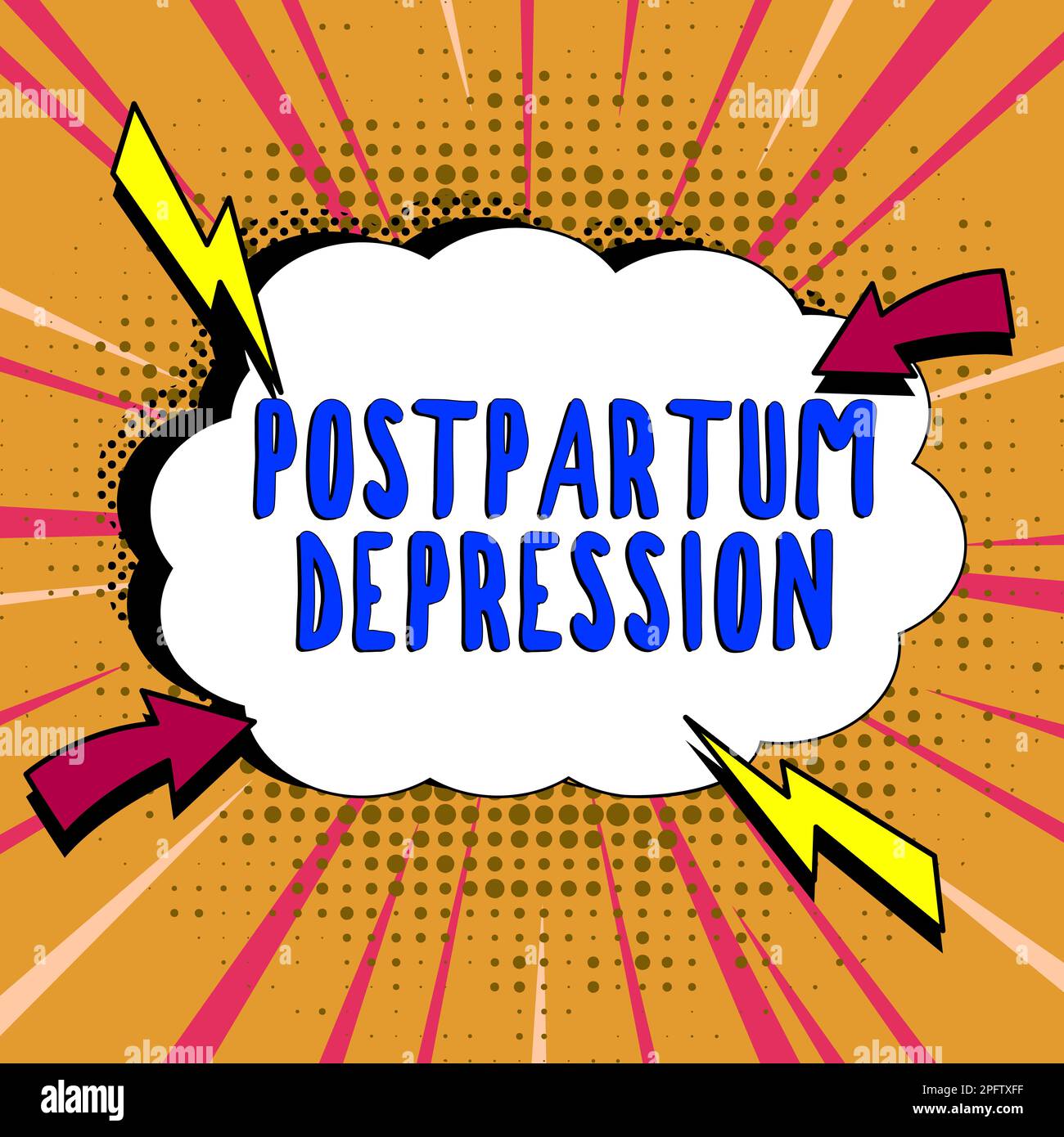 Inspiration showing sign Postpartum Depression. Word for a mood ...