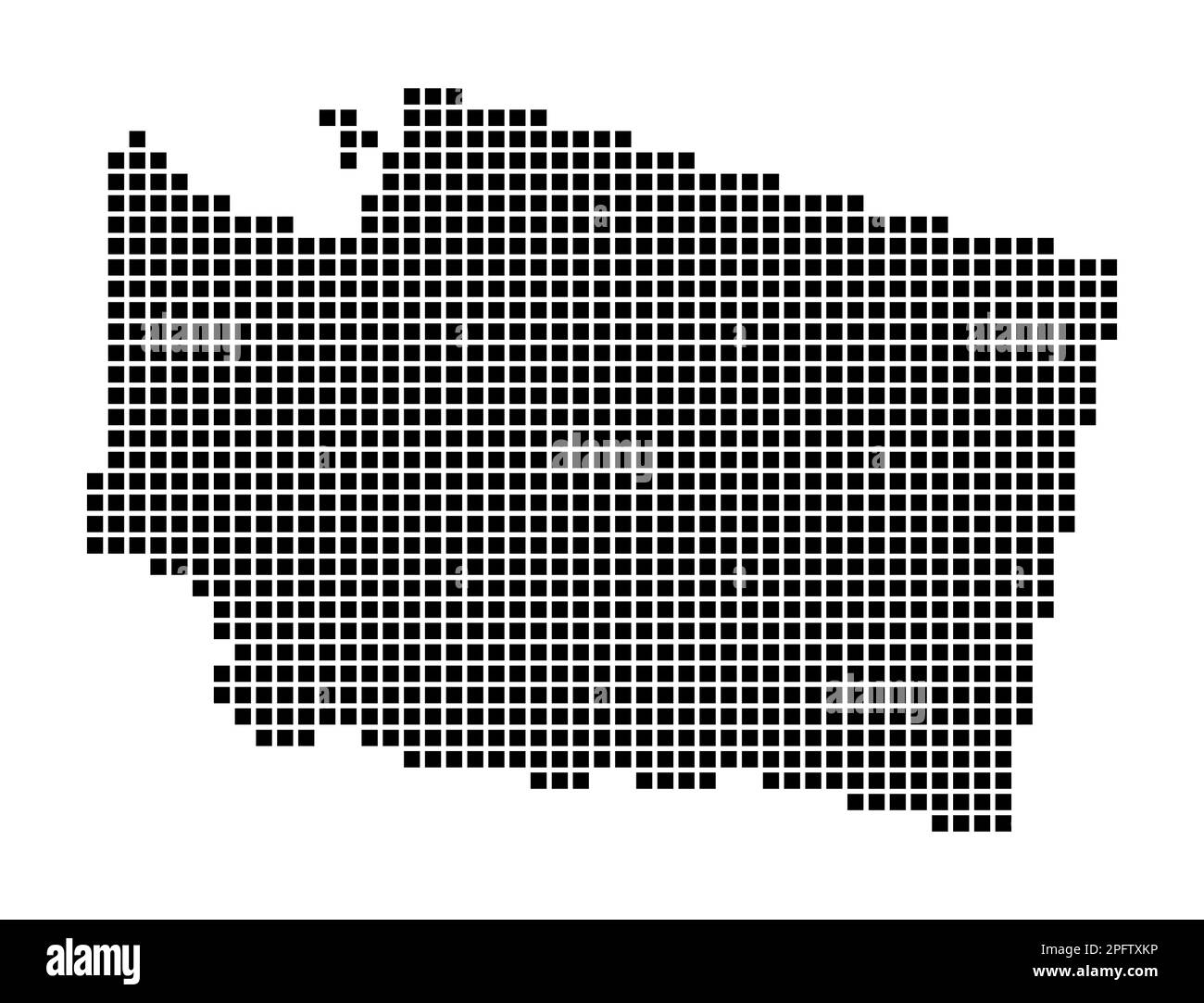 Washington map. Map of Washington in dotted style. Borders of the US ...