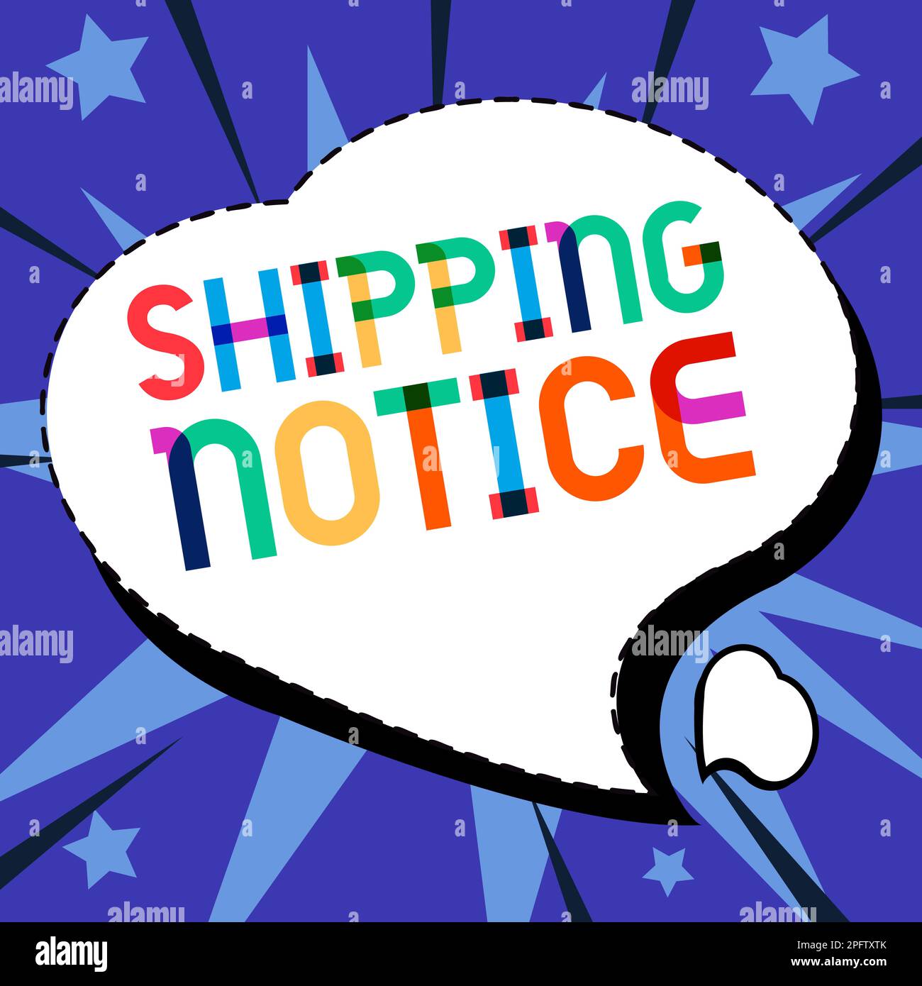 Sign displaying Shipping Notice. Internet Concept ships considered ...