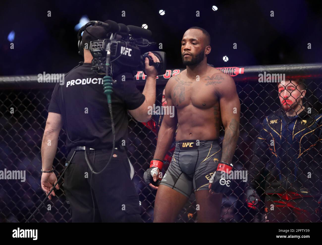 Leon Edwards before the welterweight title bout against Kamaru Usman ...
