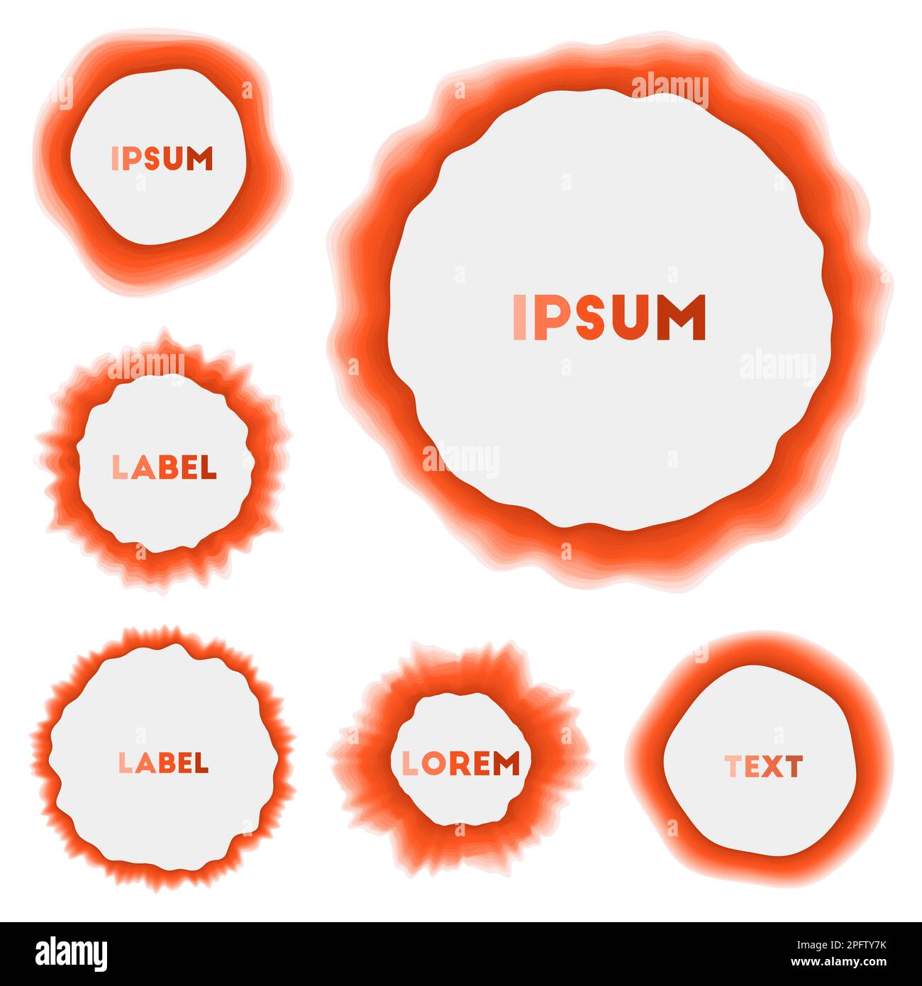 Colorful round abstract shapes. Astonishing circular backgrounds. Cool ...