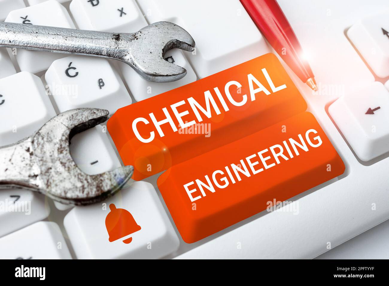 Hand writing sign Chemical Engineering. Business showcase developing ...