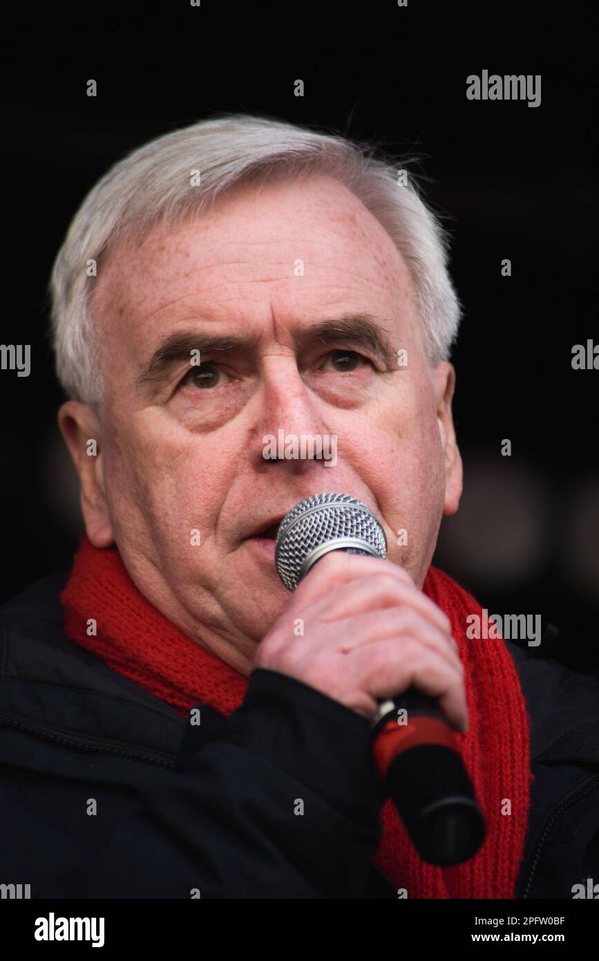 London, UK. 18th Mar, 2023. John McDonnell MP, Diane Abbot MP, justice ...