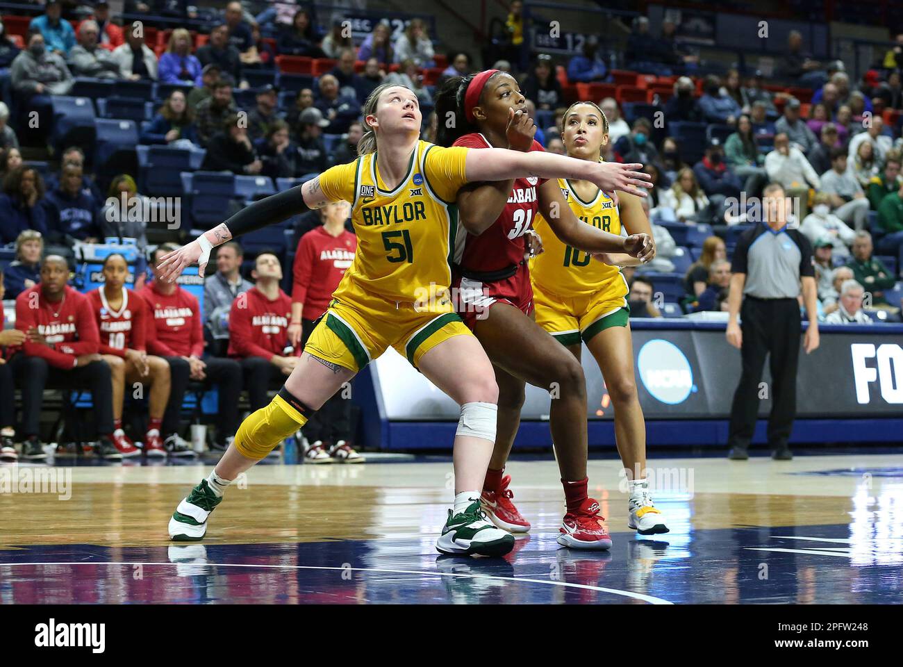 STORRS, CT - MARCH 18: Baylor Lady Bears forward Caitlin Bickle (51 ...