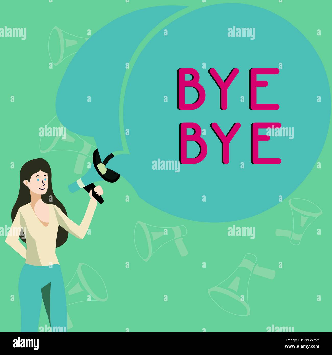 Handwriting text Bye Bye. Internet Concept Greeting for leaving ...