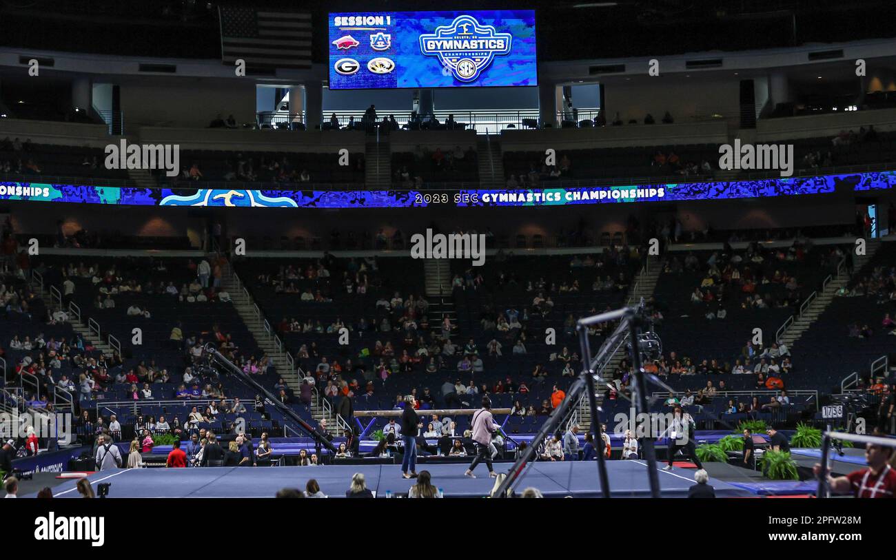 March 18, 2023: The Gas South Arena, location of the the 2023 SEC ...