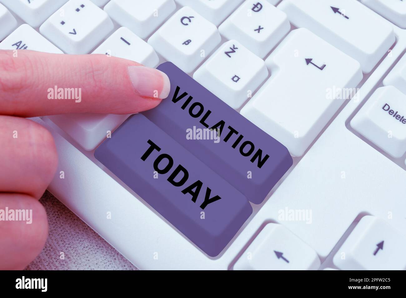 Hand writing sign Violation. Word Written on an infringement of ...