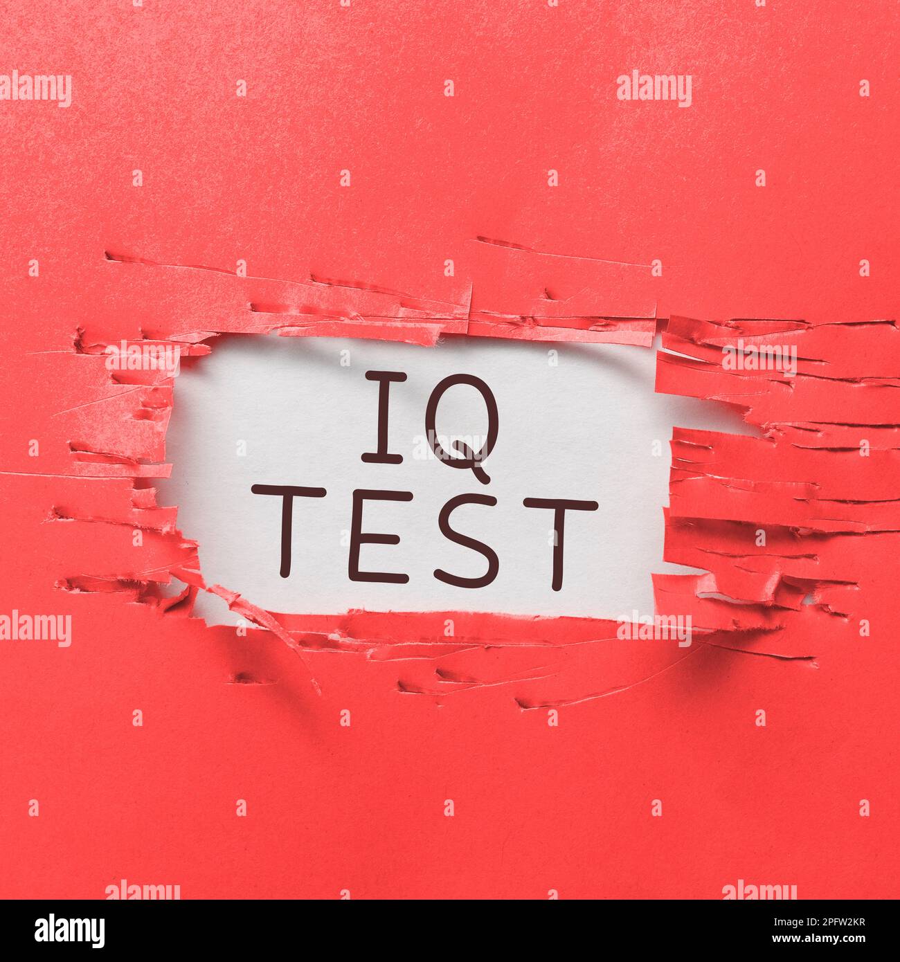 Text caption presenting Iq Test. Business approach attempt to measure ...