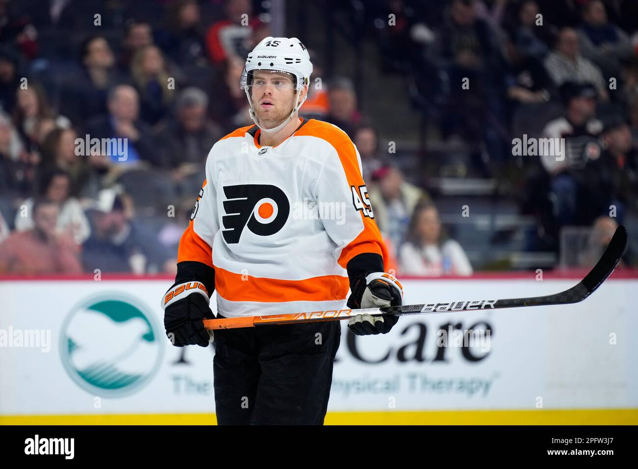 Philadelphia Flyers' Cam York plays during an NHL hockey game, Saturday ...