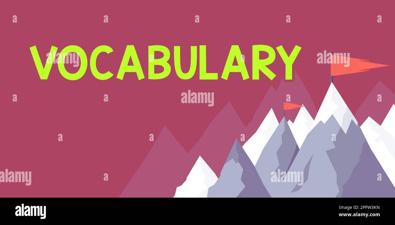 Handwriting text Vocabulary. Conceptual photo collection of words and ...