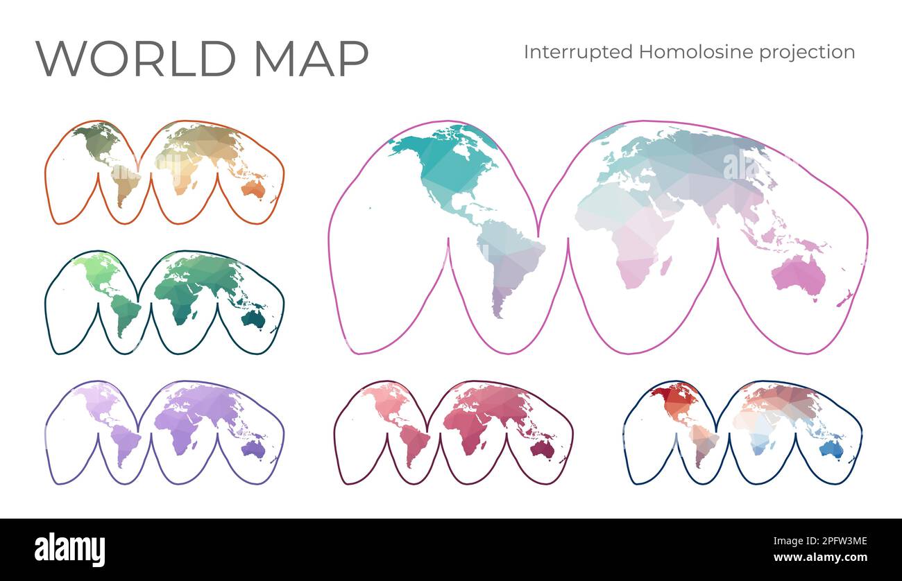 Goode's homolosine projection hi-res stock photography and images - Alamy