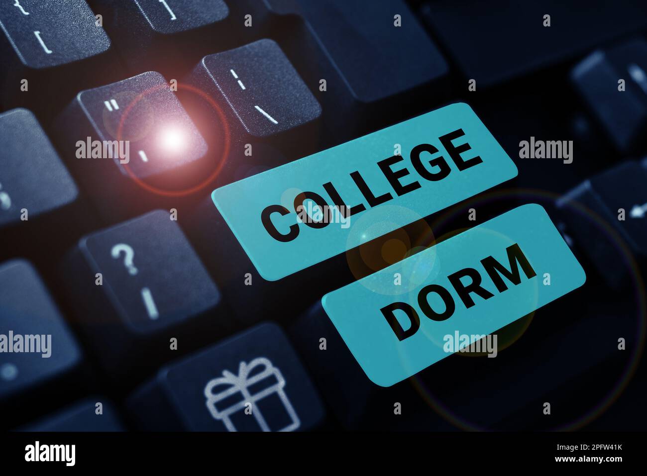 Handwriting text College Dorm. Internet Concept residence hall ...