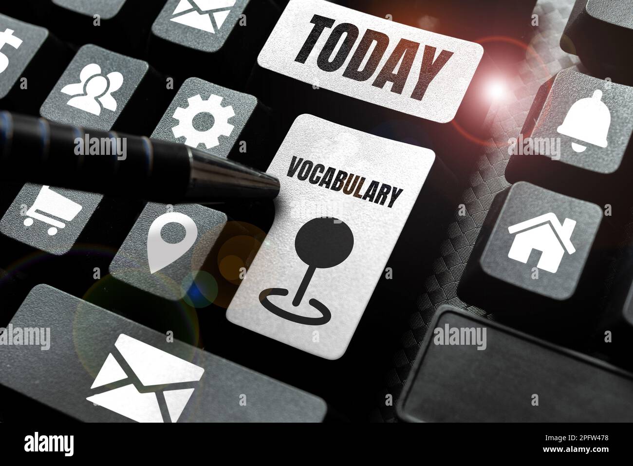 Writing Displaying Text Vocabulary Business Concept Collection Of
