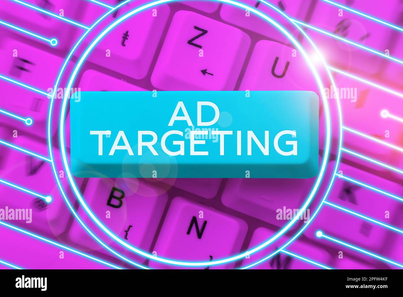 Sign displaying Ad Targeting. Concept meaning target the most receptive ...