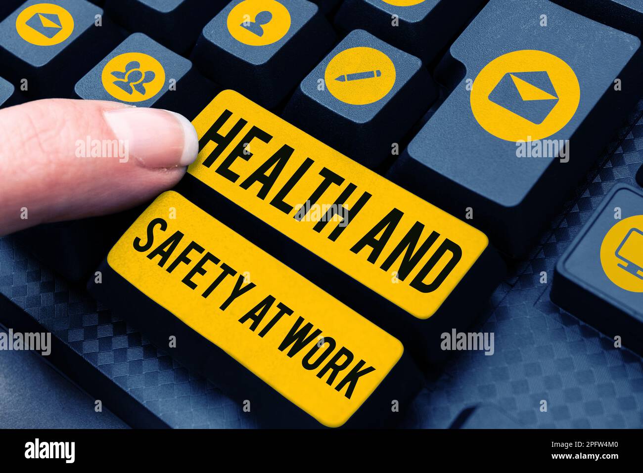 Hand writing sign Health And Safety At Work. Business showcase Secure ...