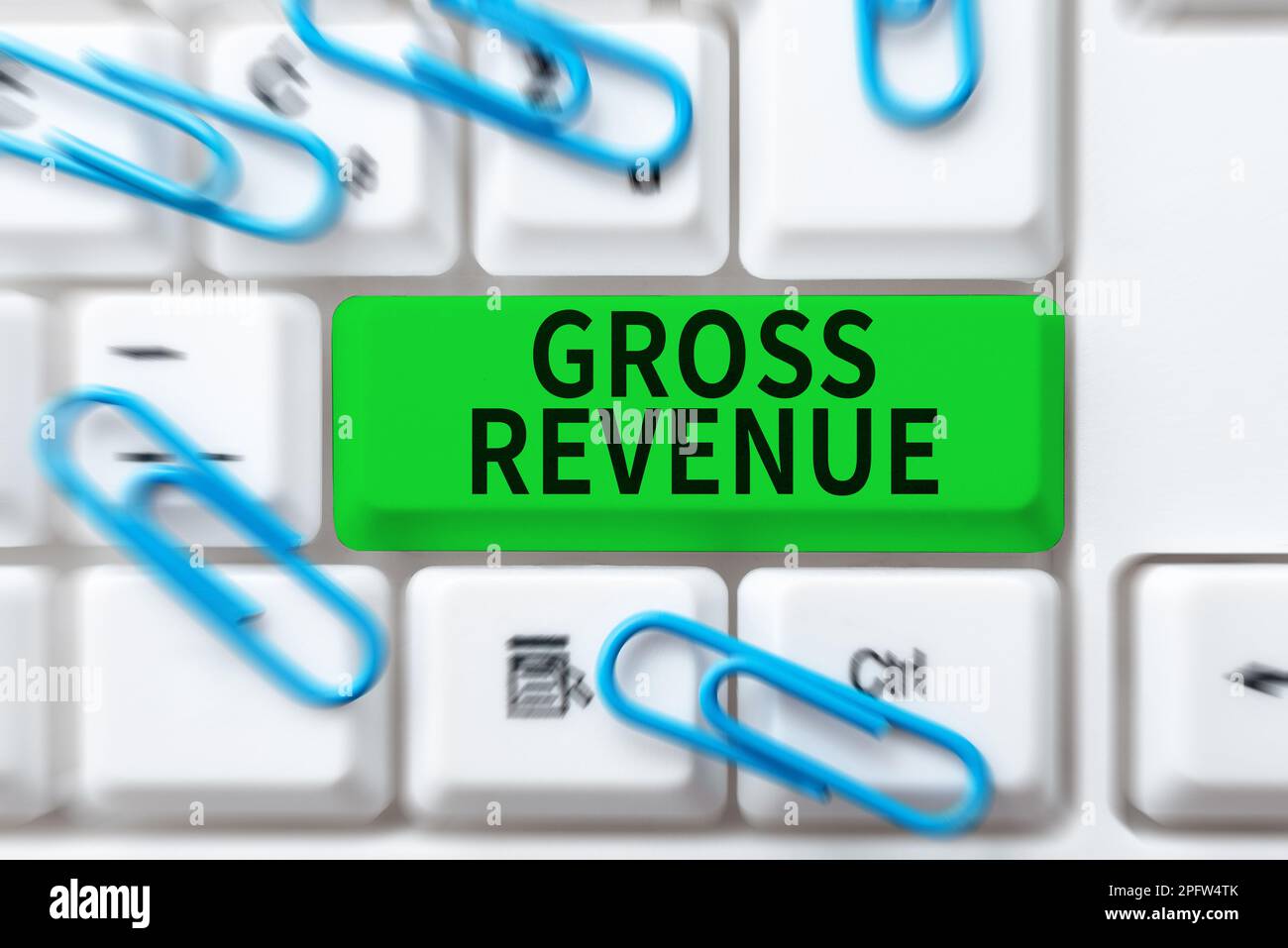 Hand writing sign Gross Revenue. Word Written on total value of ...