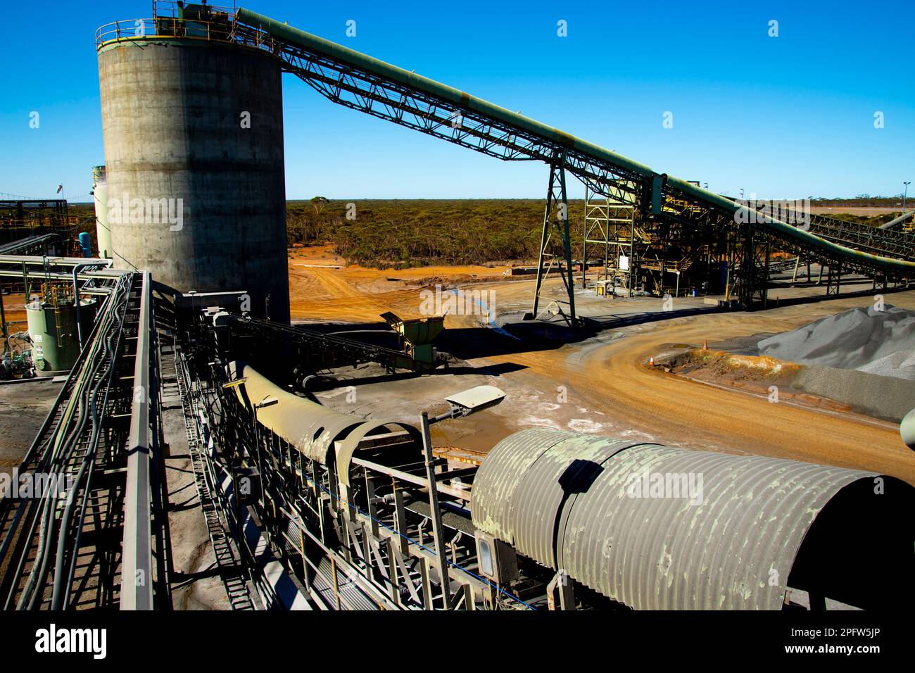Mining Process Plant in the Field Stock Photo - Alamy