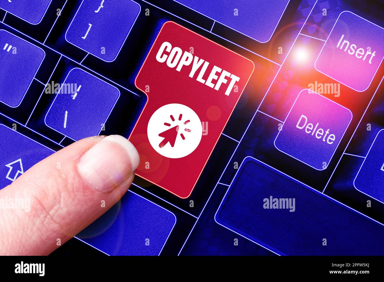 Sign displaying Copyleft. Word Written on the right to freely use ...