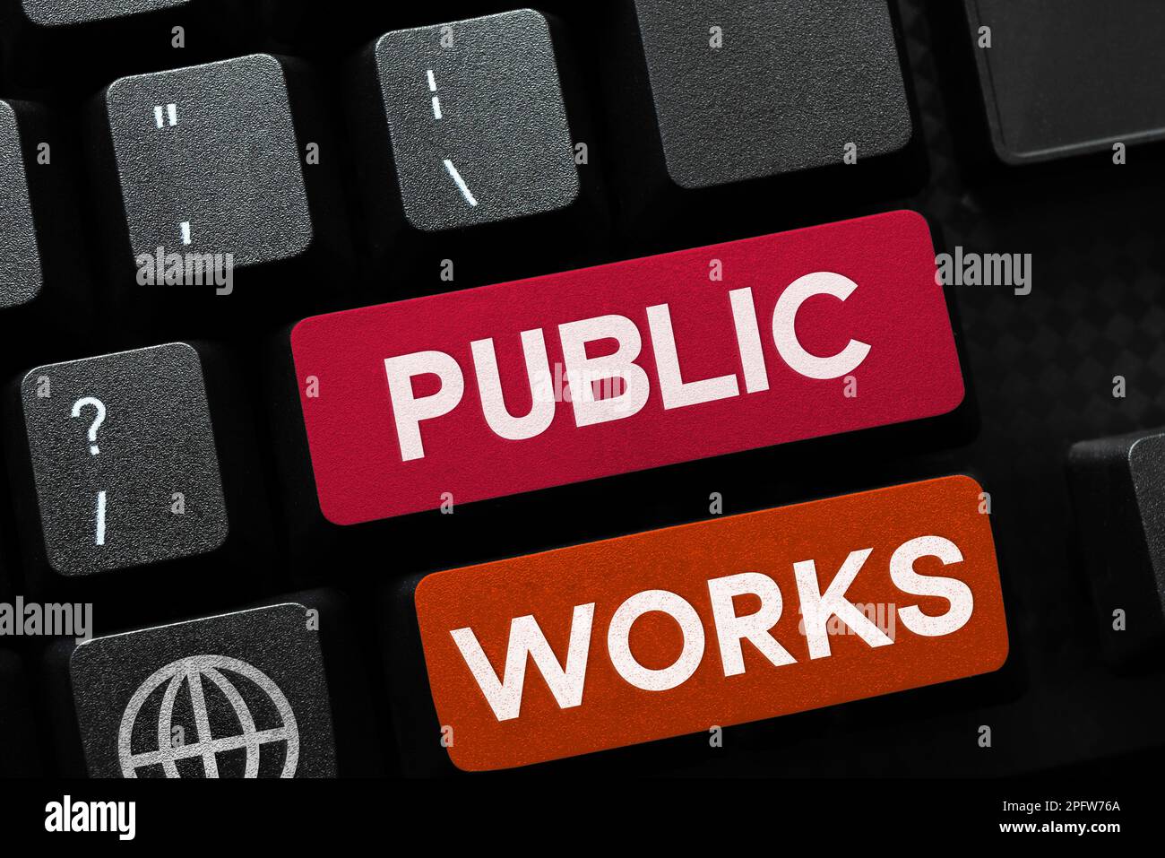 Conceptual display Public Works. Conceptual photo Describes the viewing ...