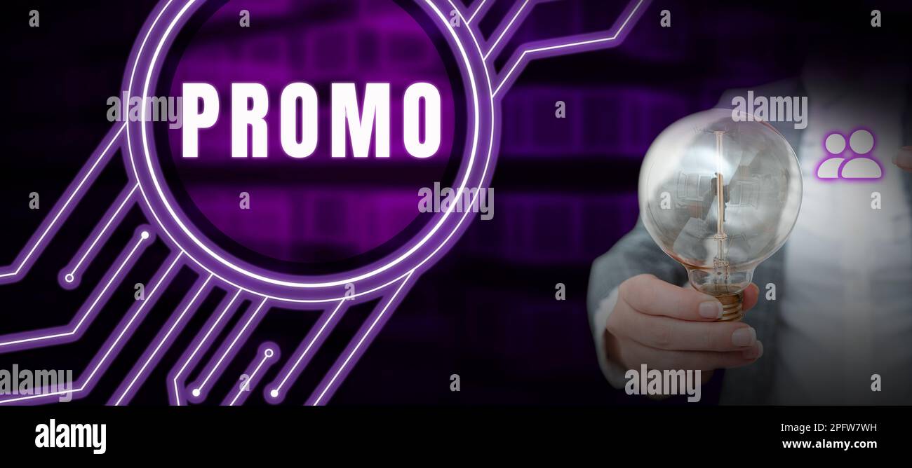 Sign displaying Promo. Internet Concept series of steps that need to be ...